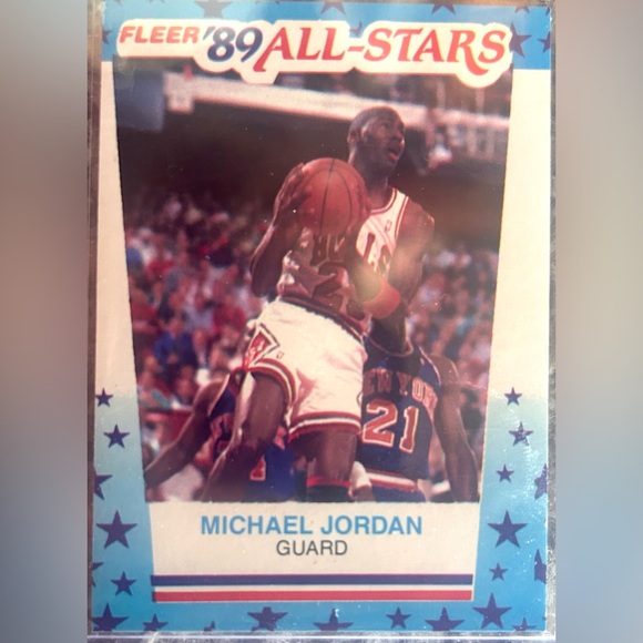 Fleer | Toys | Michael Jordan Fleer Sticker Card 3 Rare 989 Vintage ...